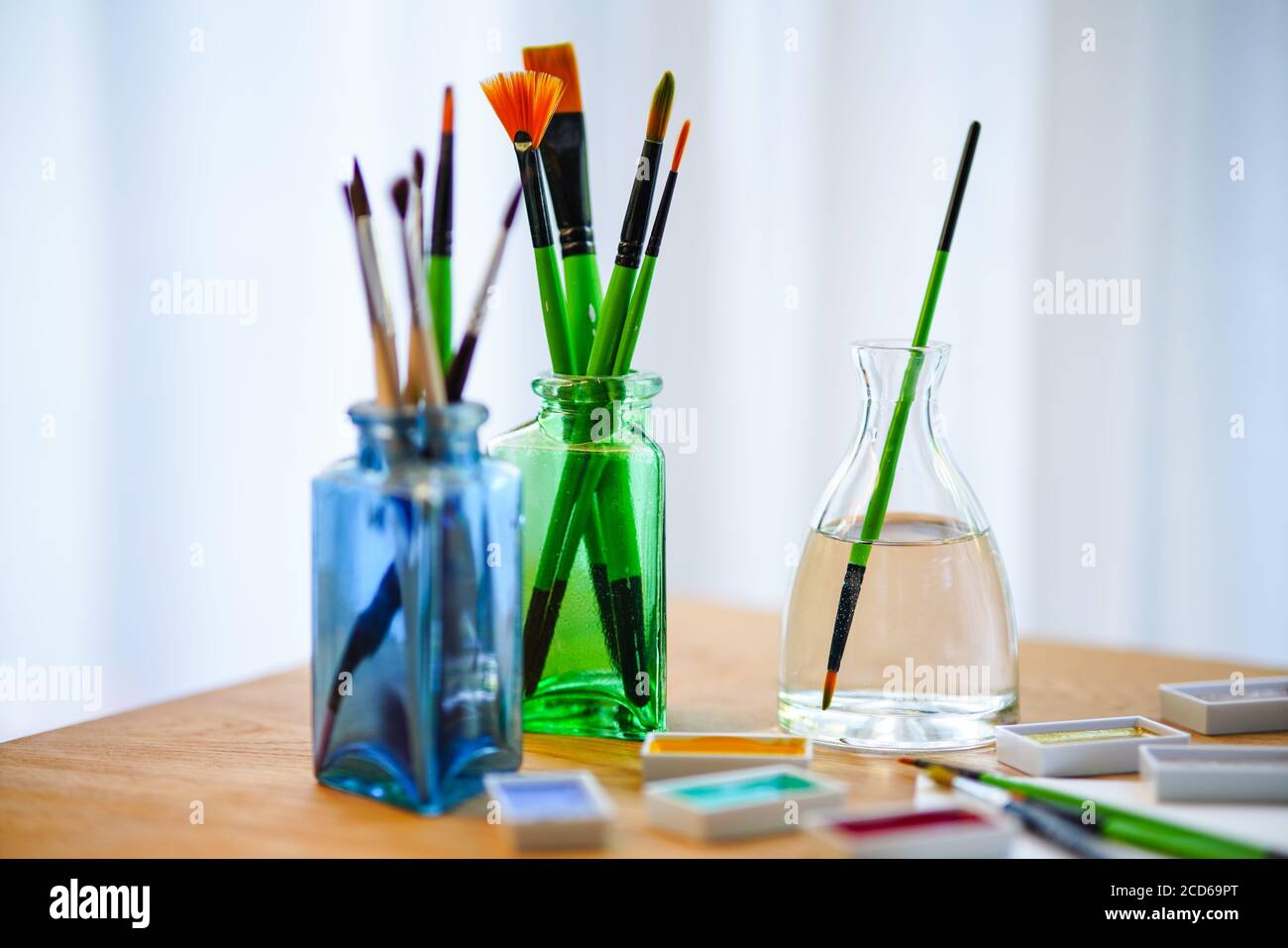 concept of water color drawing with bright colors Stock Photo - Alamy