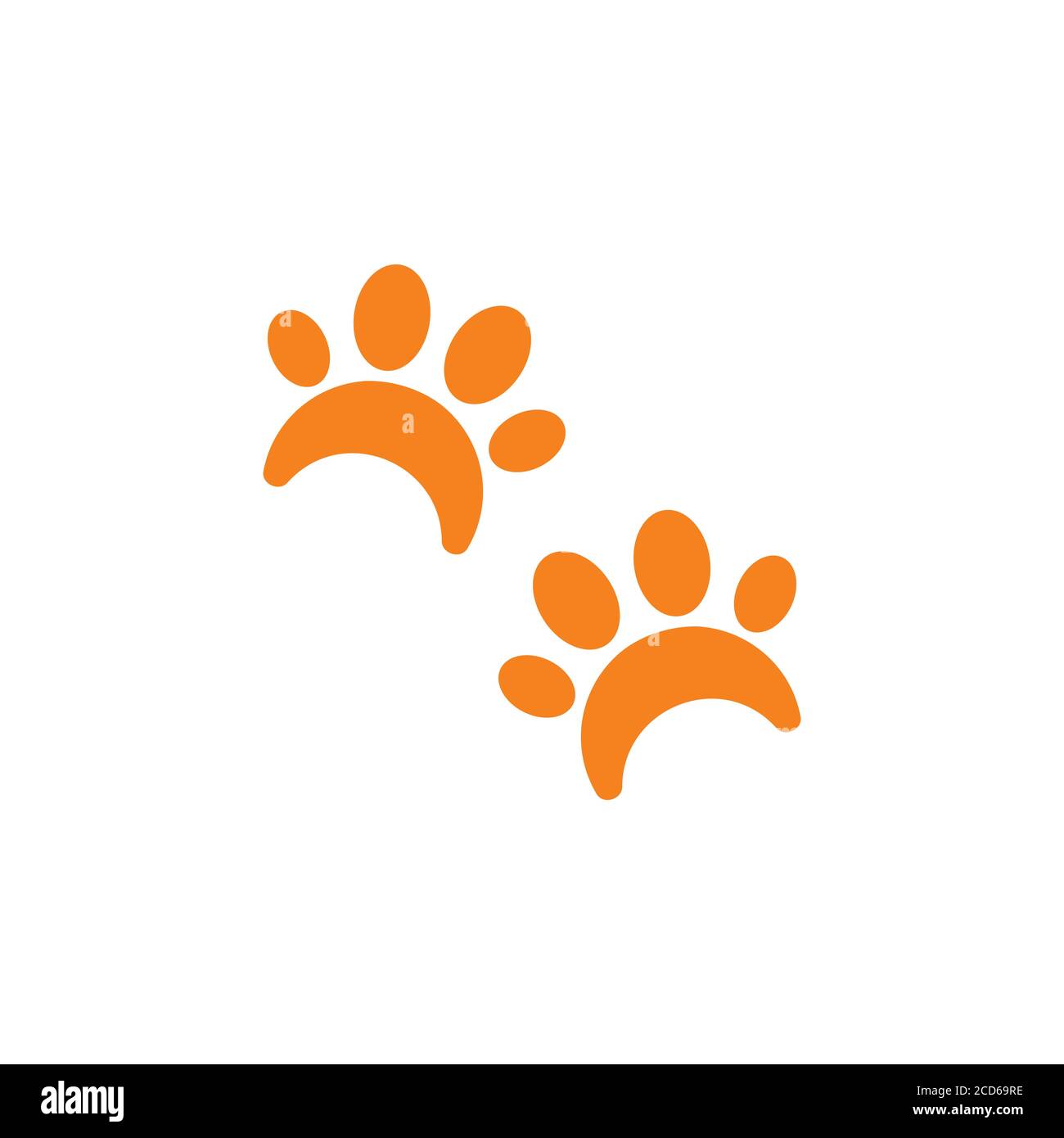pet paw walk symbol logo vector Stock Vector Image & Art - Alamy