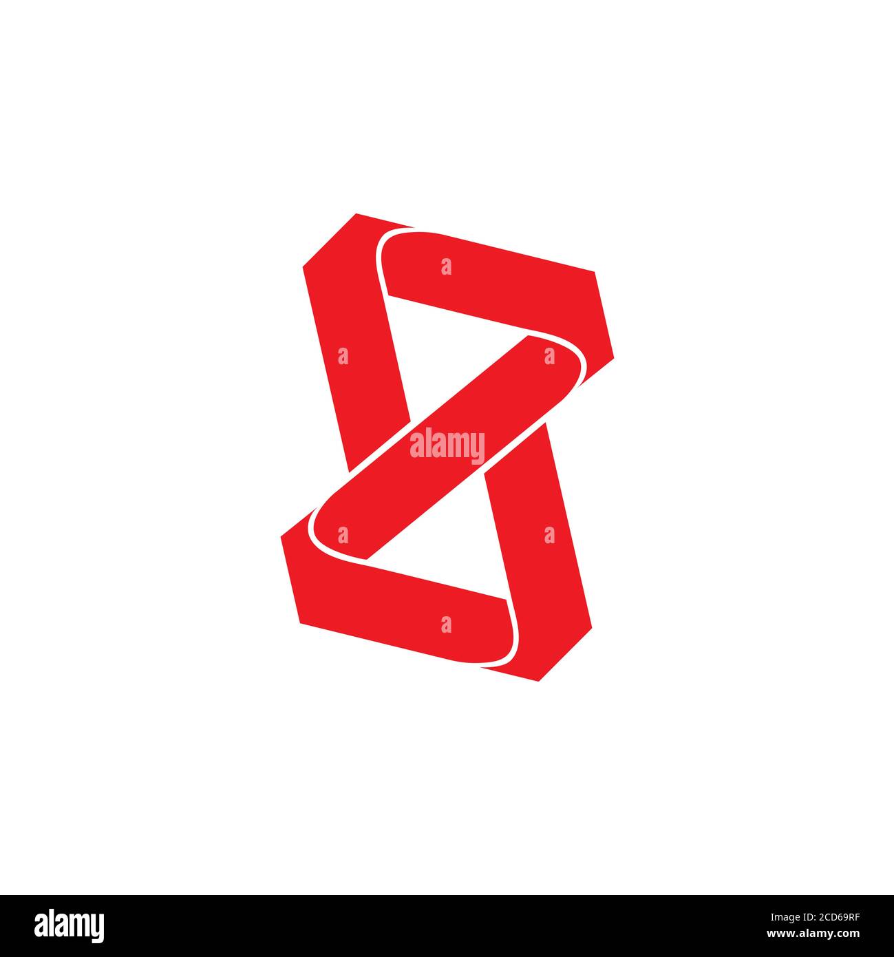 abstract letter z linked triangle 3d logo vector Stock Vector Image ...