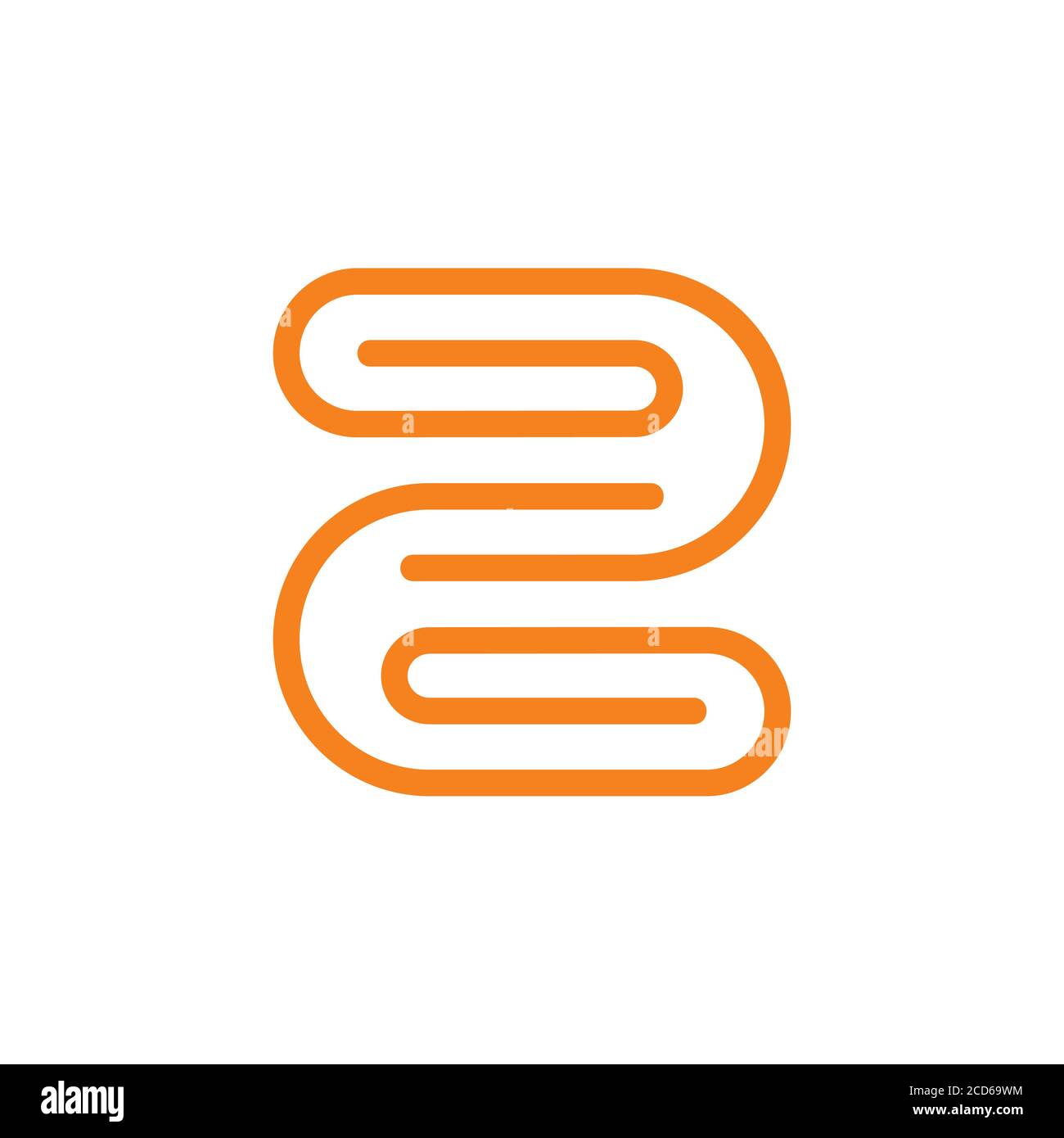 number two paper clip line art logo vector Stock Vector Image & Art - Alamy