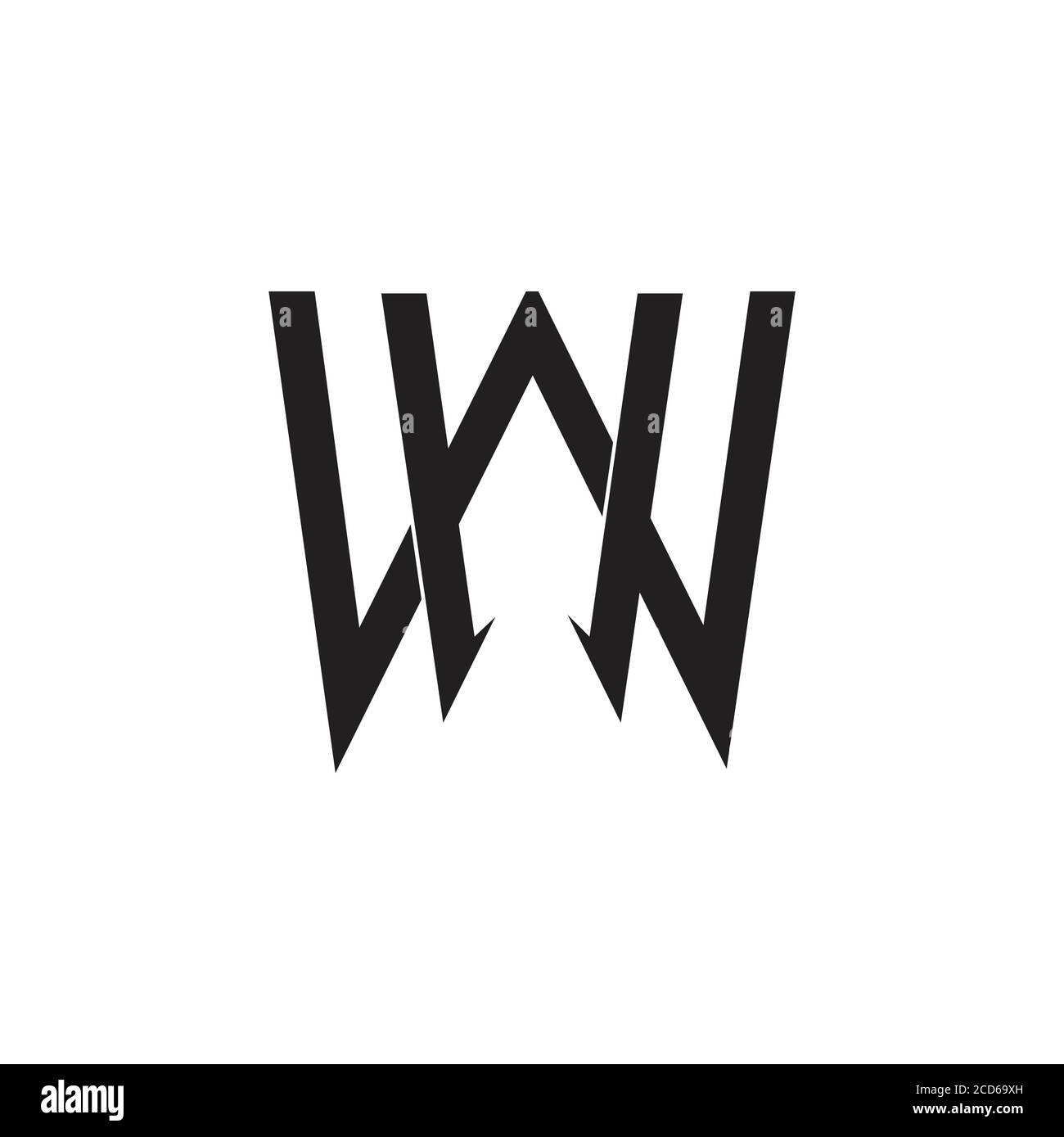 letter w geometric line overlap logo vector Stock Vector Image & Art ...
