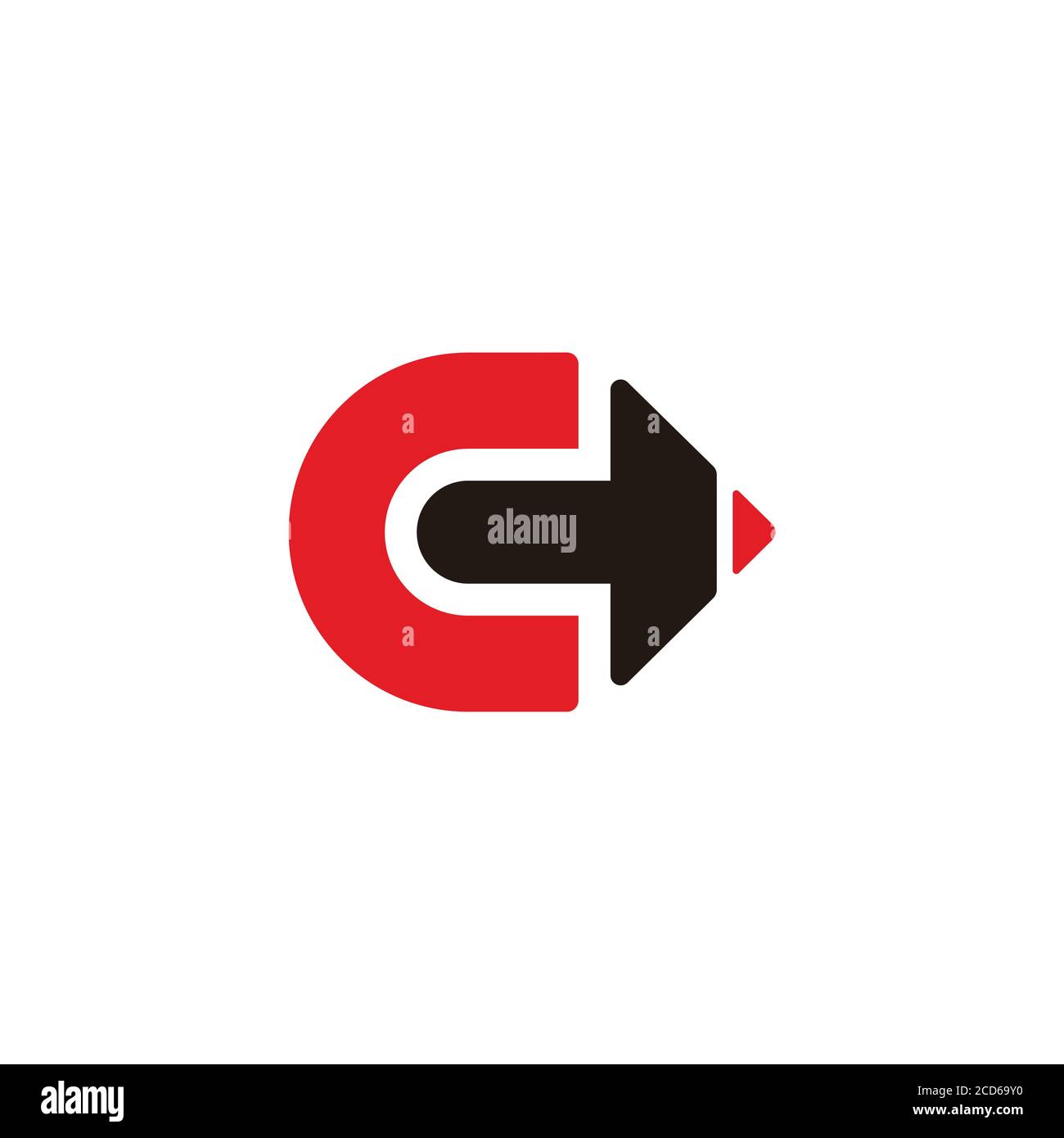 letter c pencil shape geometric arrow education logo vector Stock ...