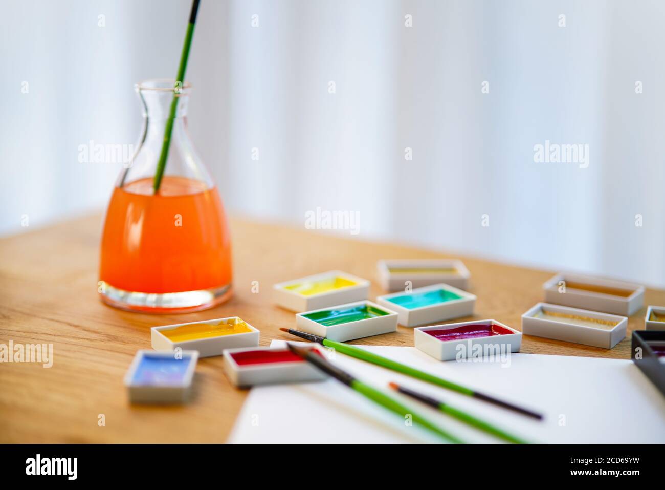 concept of water color drawing with bright colors Stock Photo - Alamy