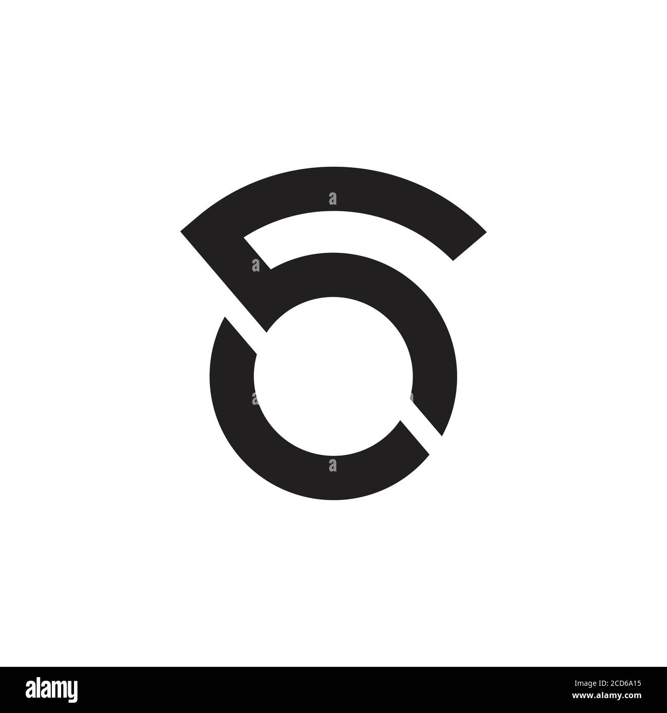 number 5 circle geometric logo Stock Vector Image & Art - Alamy