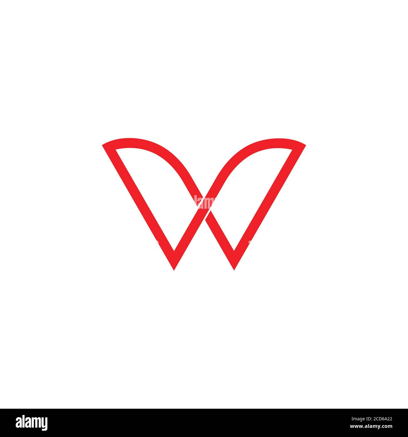 letter w overlapping infinity logo vector Stock Vector Image & Art - Alamy