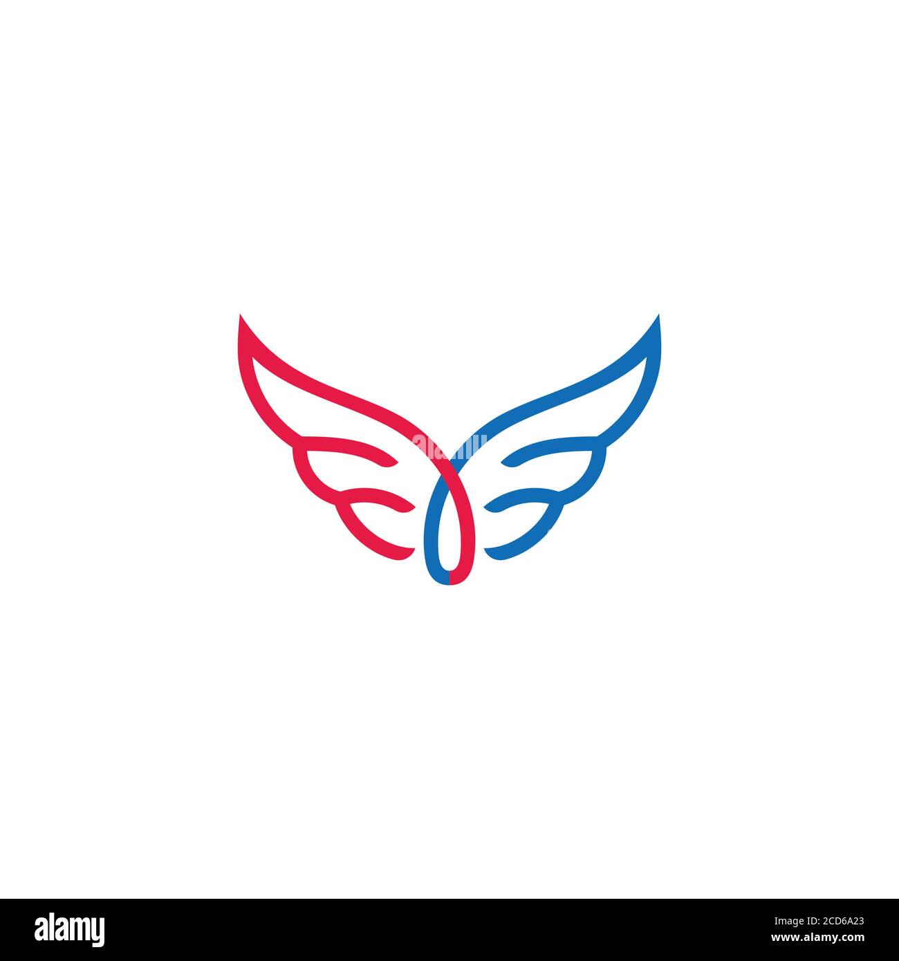 colorful wings curve design line decoration vector Stock Vector Image ...