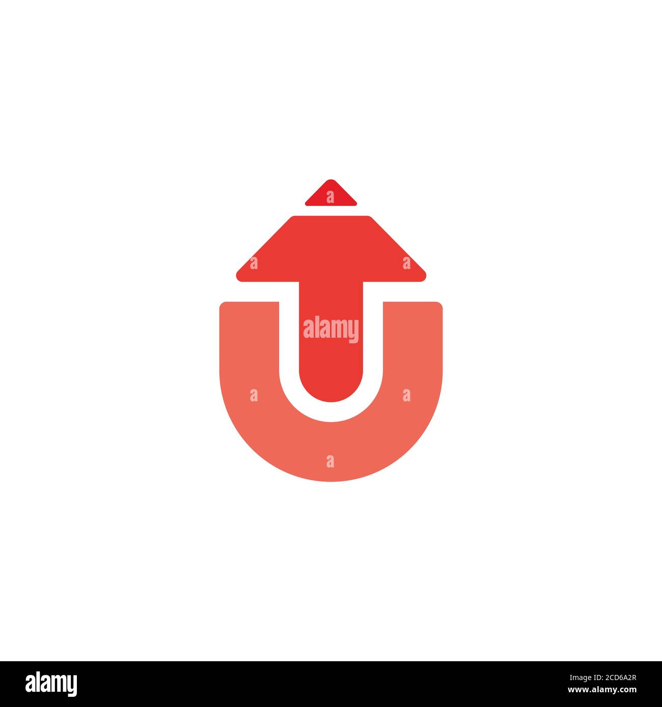 letter u up motion arrow simple geometric design logo vector Stock ...