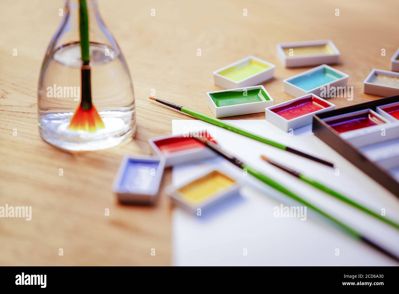 concept of water color drawing with bright colors Stock Photo - Alamy