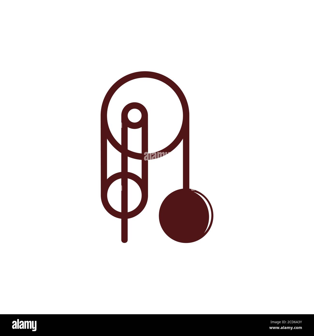 pulley machine wheel machine geometric design vector Stock Vector Image ...