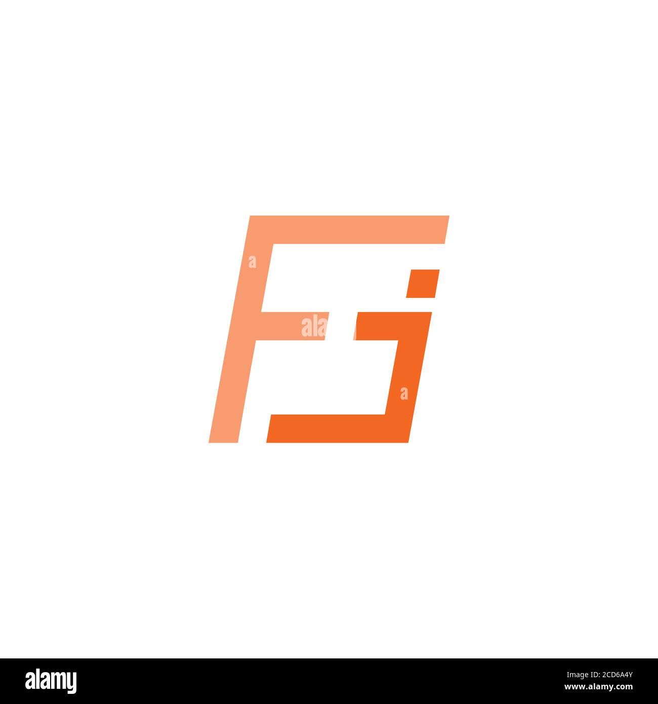 abstract letter fj simple geometric line clear flat logo vector Stock ...
