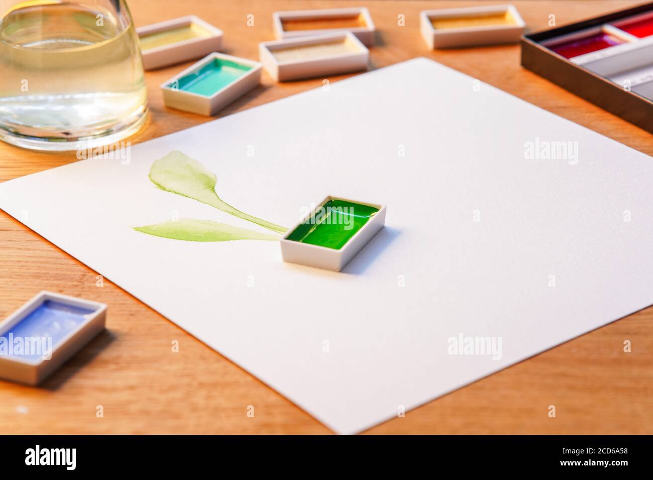 concept of water color drawing with bright colors Stock Photo - Alamy