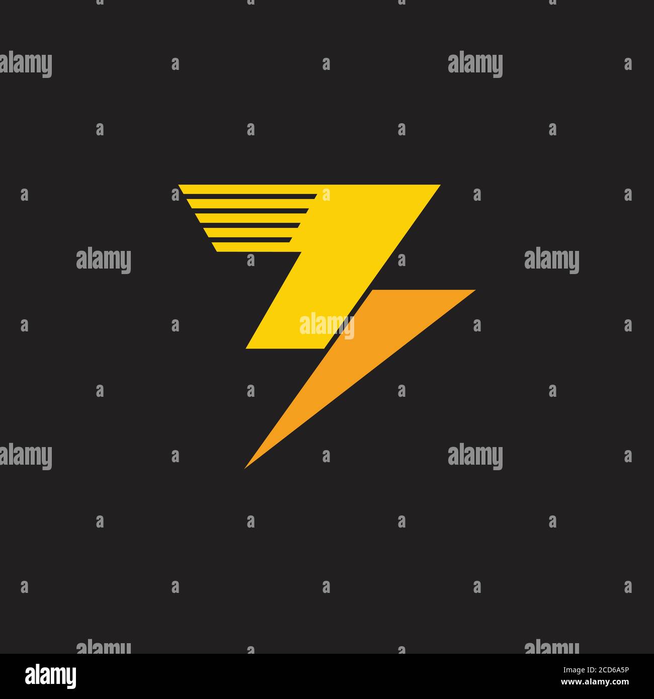 arrow thunder motion geometric design logo vector Stock Vector Image ...