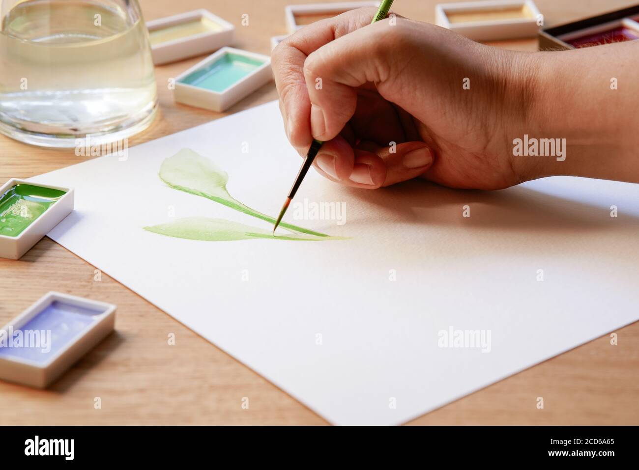 concept of water color drawing with bright colors Stock Photo - Alamy