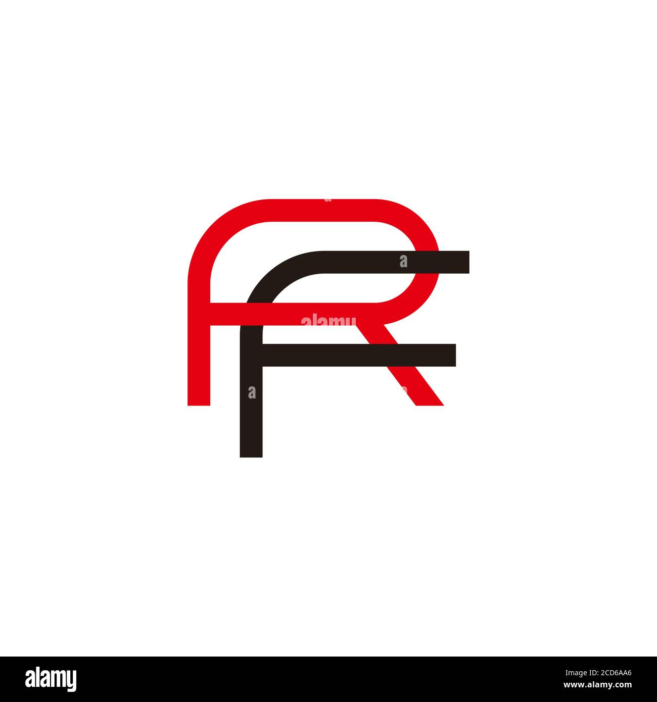 letter rf linked colorful design symbol logo vector Stock Vector Image ...