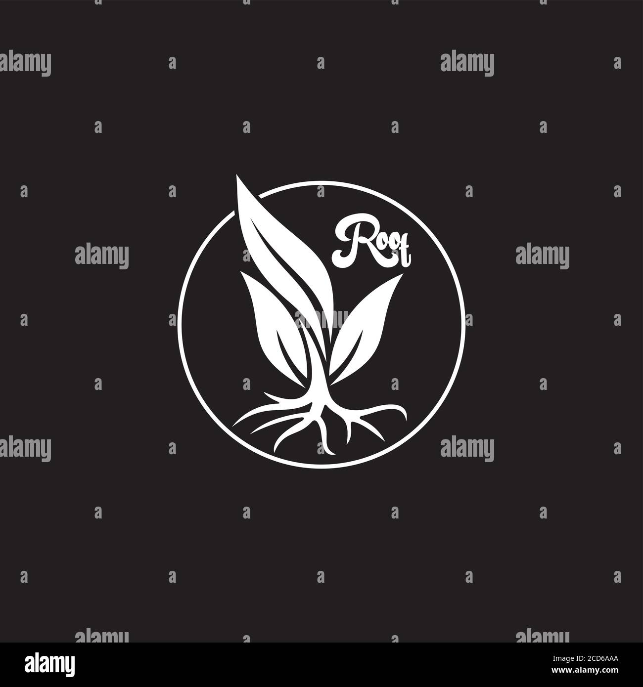 symbol vector of tree root curves flat geometric design logo Stock ...