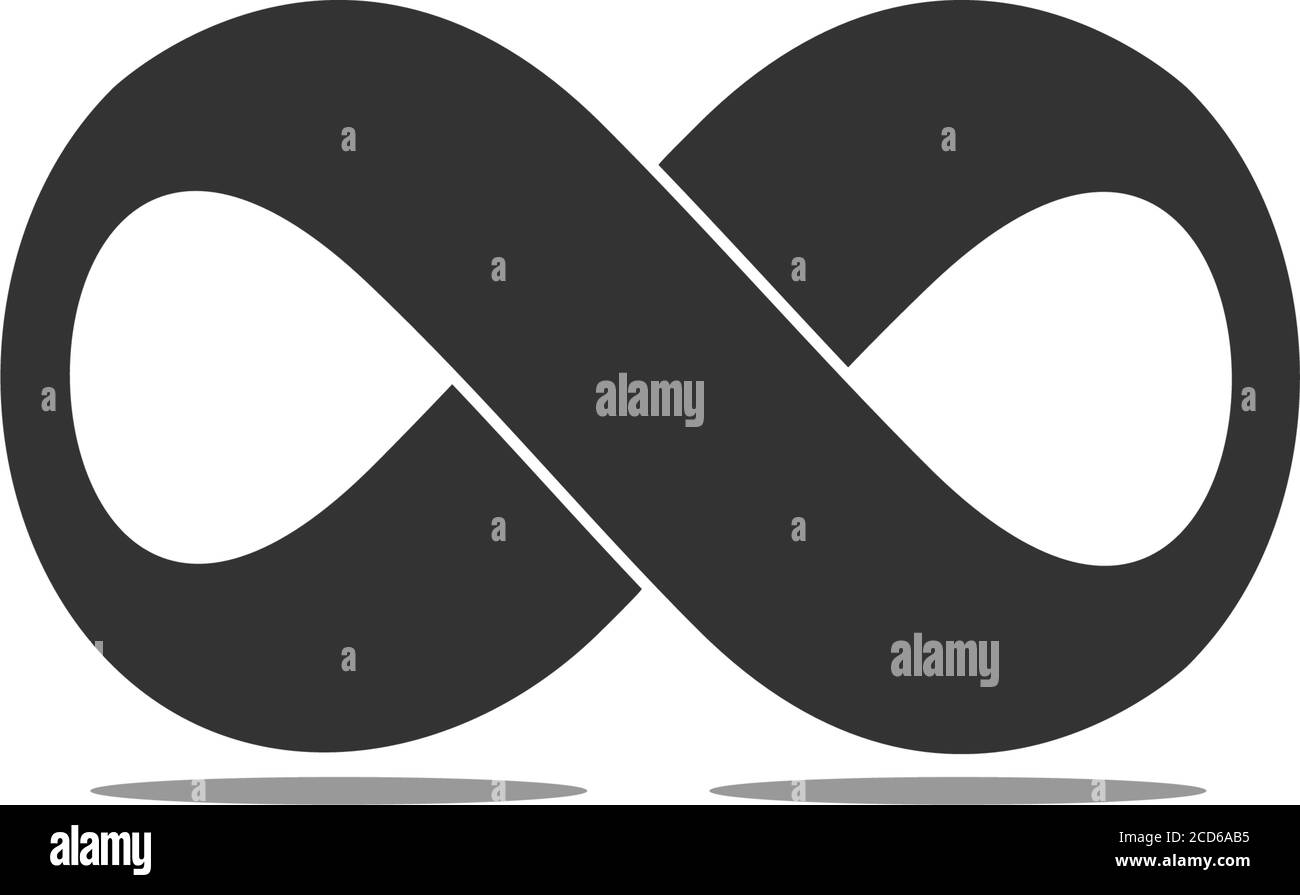 infinity curves overlapping smooth design symbol logo vector Stock ...