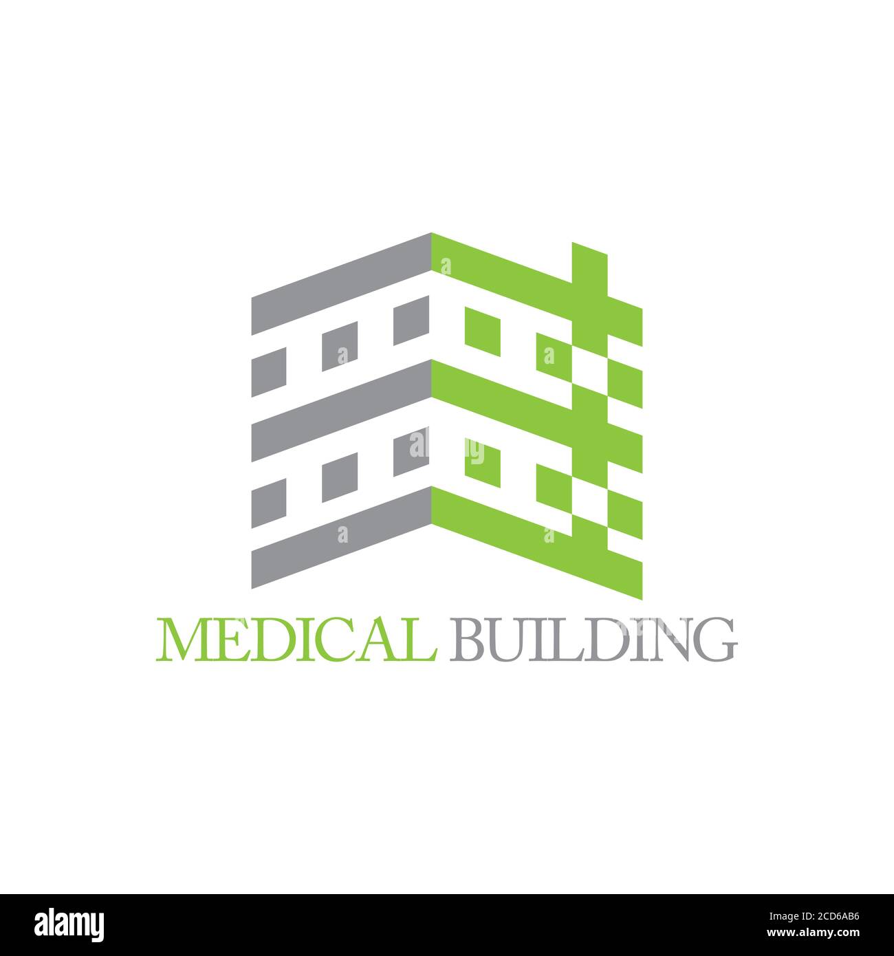tall hospital building geometric design logo vector Stock Vector Image ...