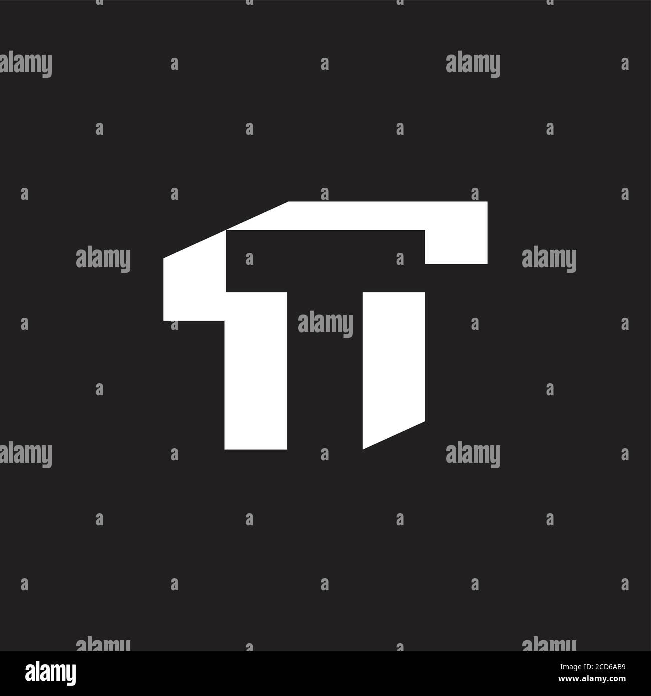 letter t abstract simple geometric logo vector Stock Vector Image & Art ...