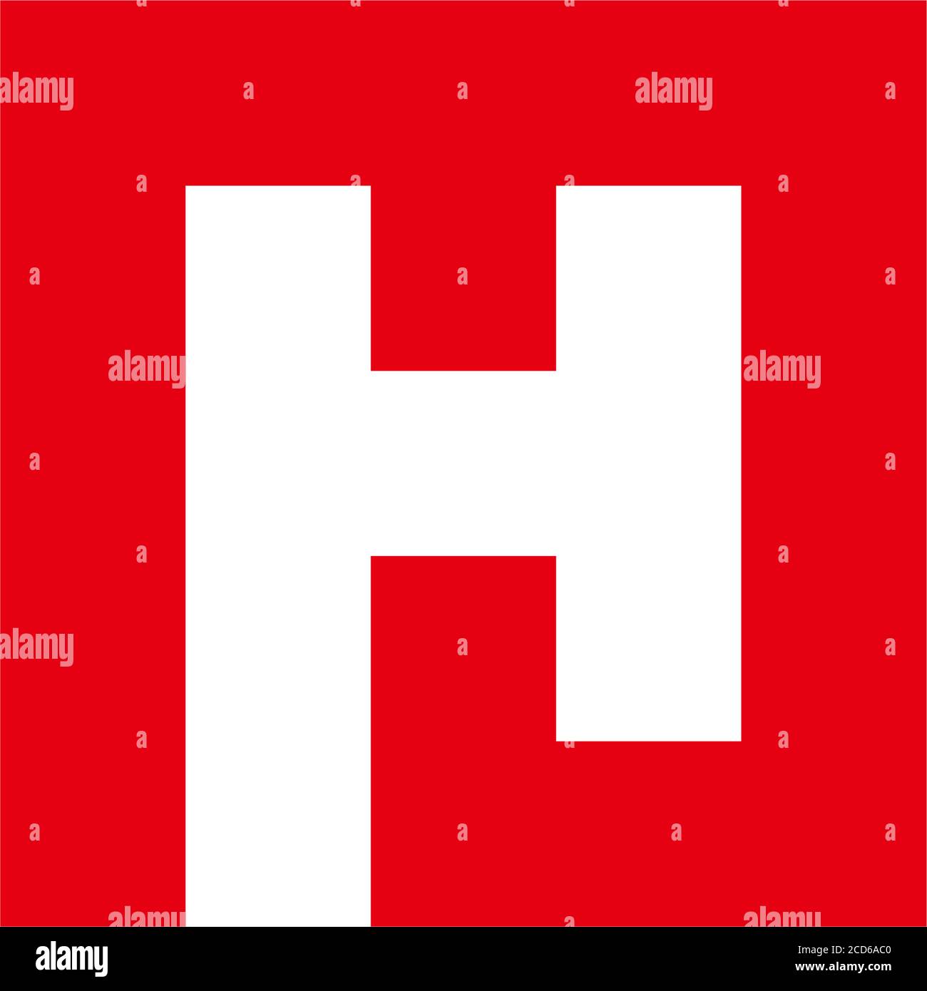 letter h symbol geometric square line negative space design logo vector ...