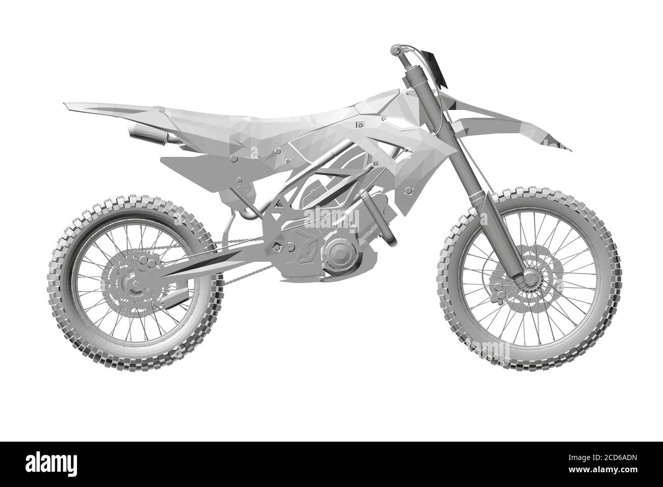 Low poly sport bike in gray. Side view. 3D. Vector illustration Stock ...