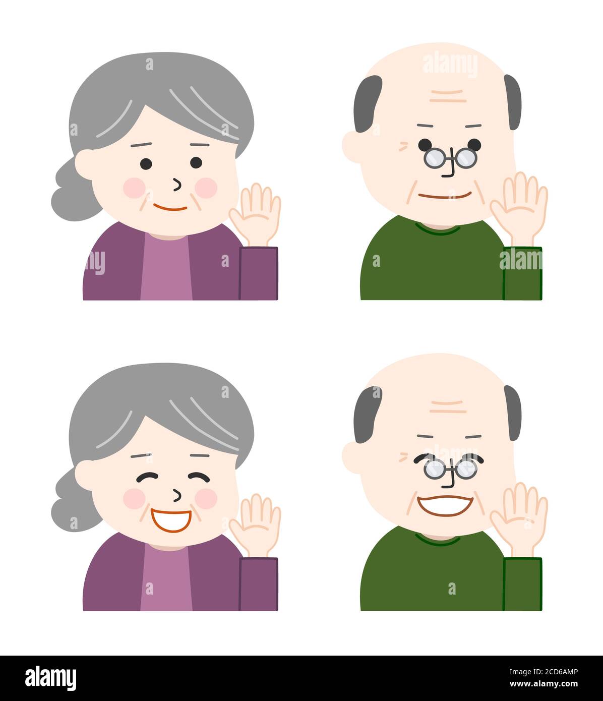 Elderly man waving goodbye hi-res stock photography and images - Alamy