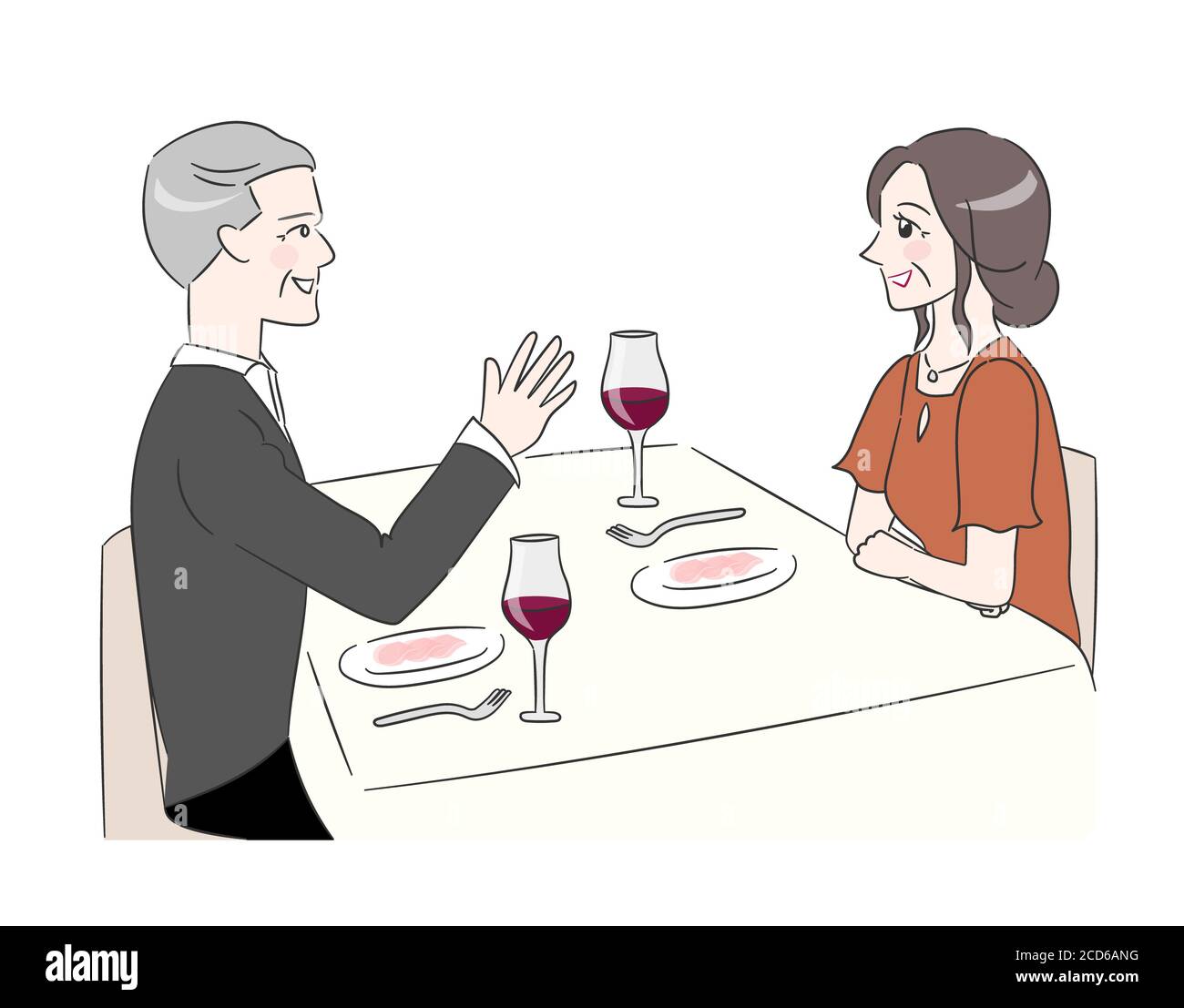 Couple going on a date at restaurant Stock Photo - Alamy
