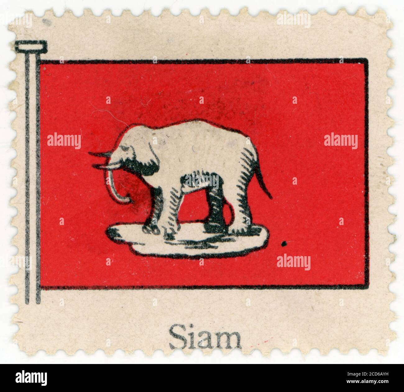 Siam red elephant stamp hi-res stock photography and images - Alamy
