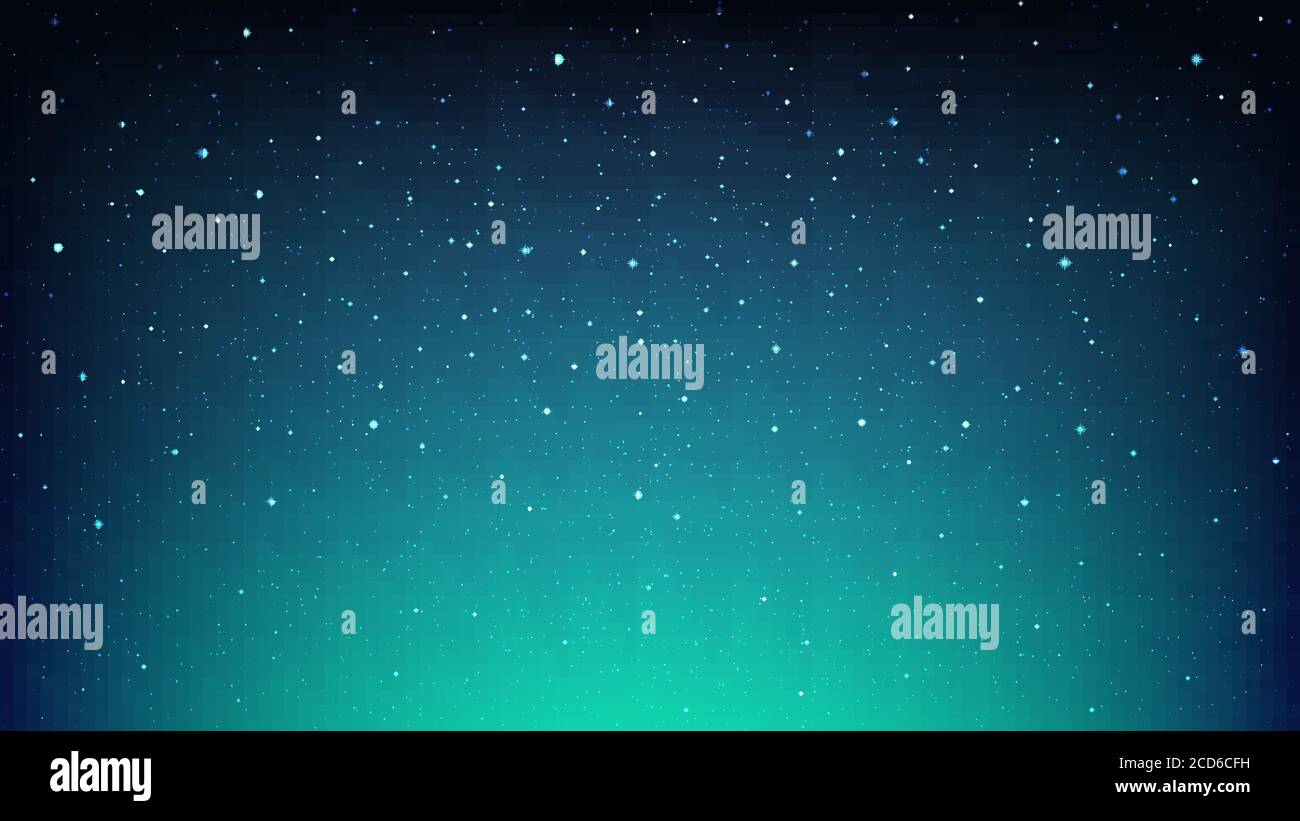 Night shining starry sky, blue space background with stars, cosmos ...