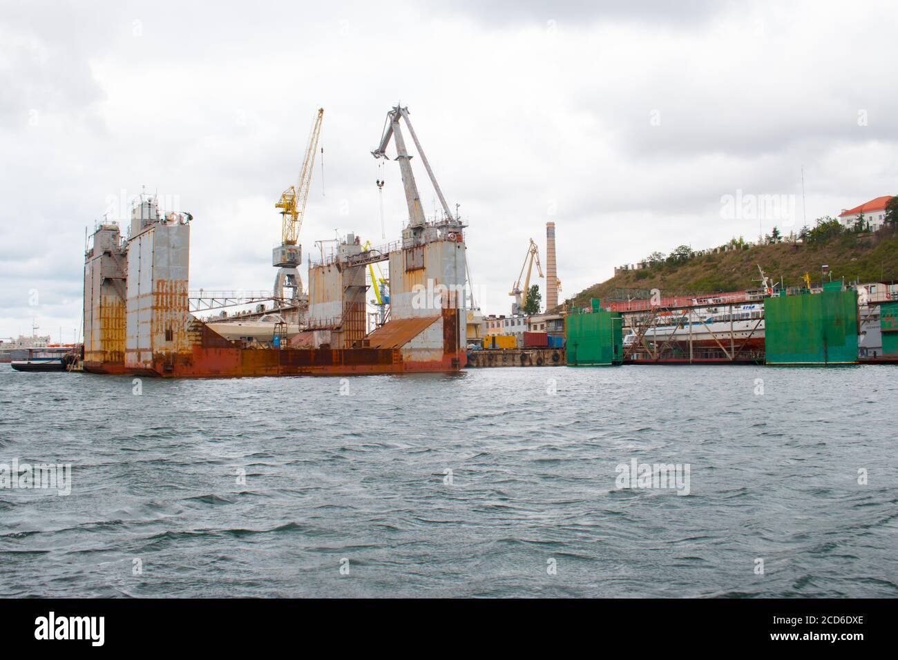 South Bay and Sevastopol Sea Port, Crimea Stock Photo - Alamy