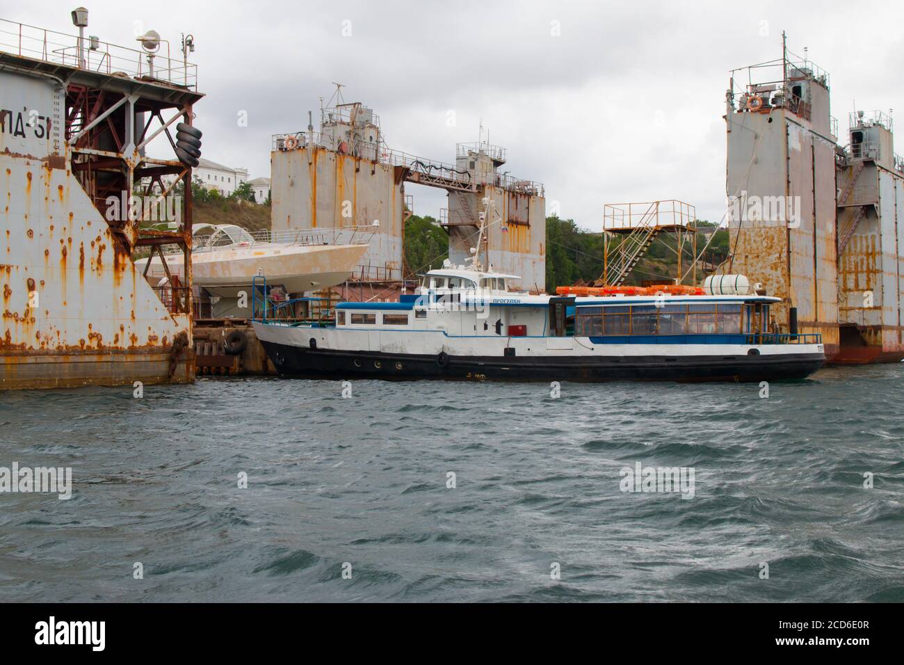 South Bay and Sevastopol Sea Port, Crimea Stock Photo - Alamy