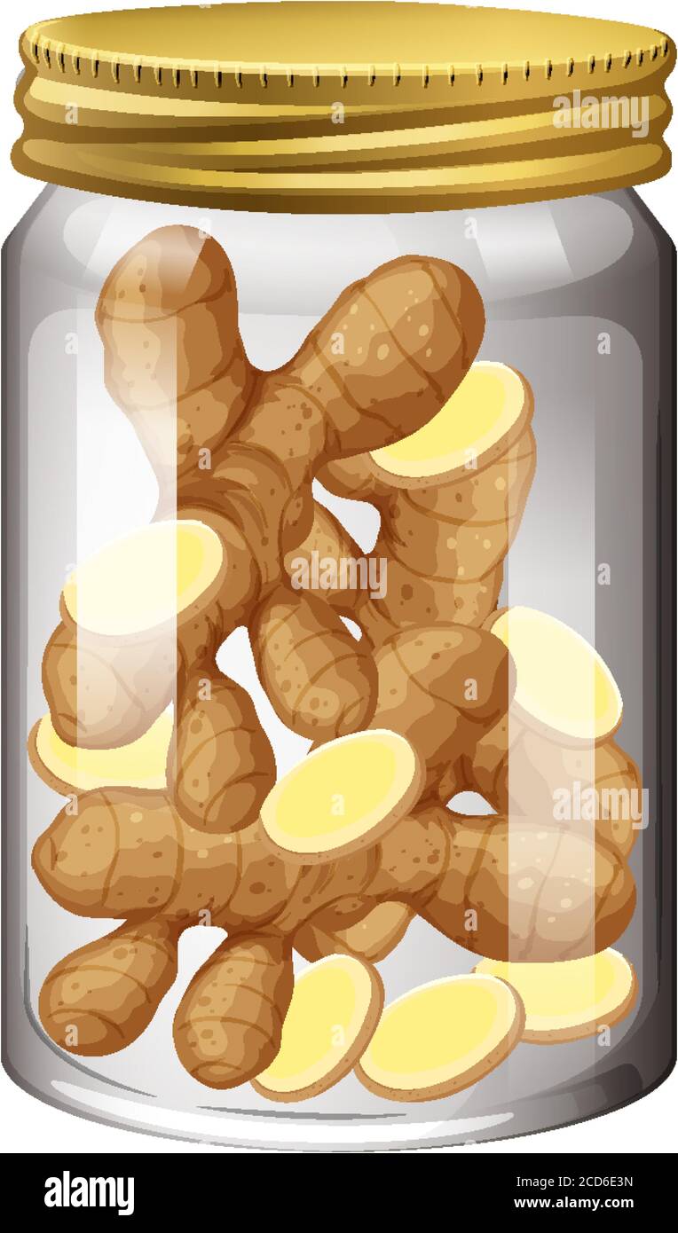 Jar of ginger Stock Vector Images - Alamy