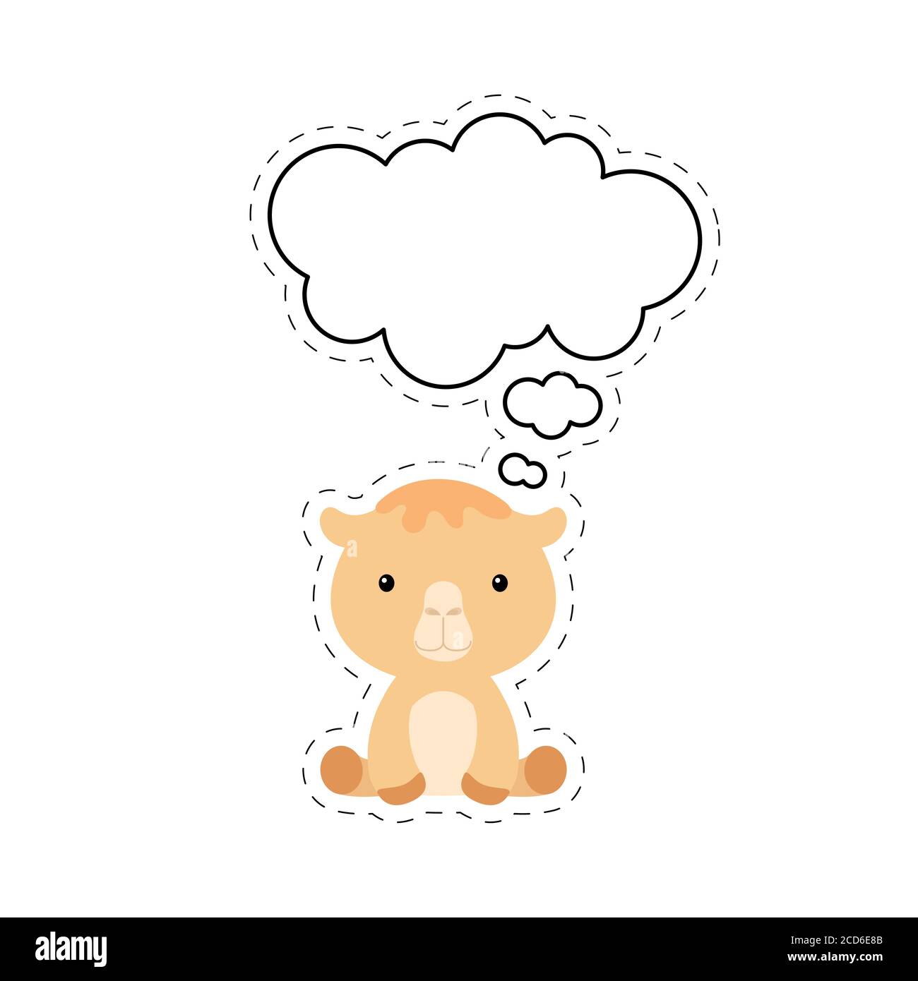 Cute Baby Cartoon Camel