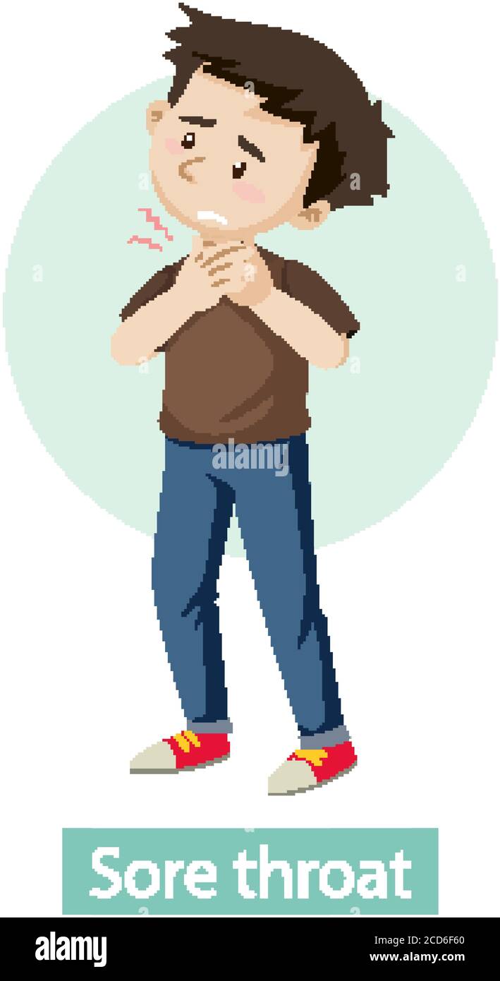 Young man cold sore Cut Out Stock Images & Pictures - Alamy