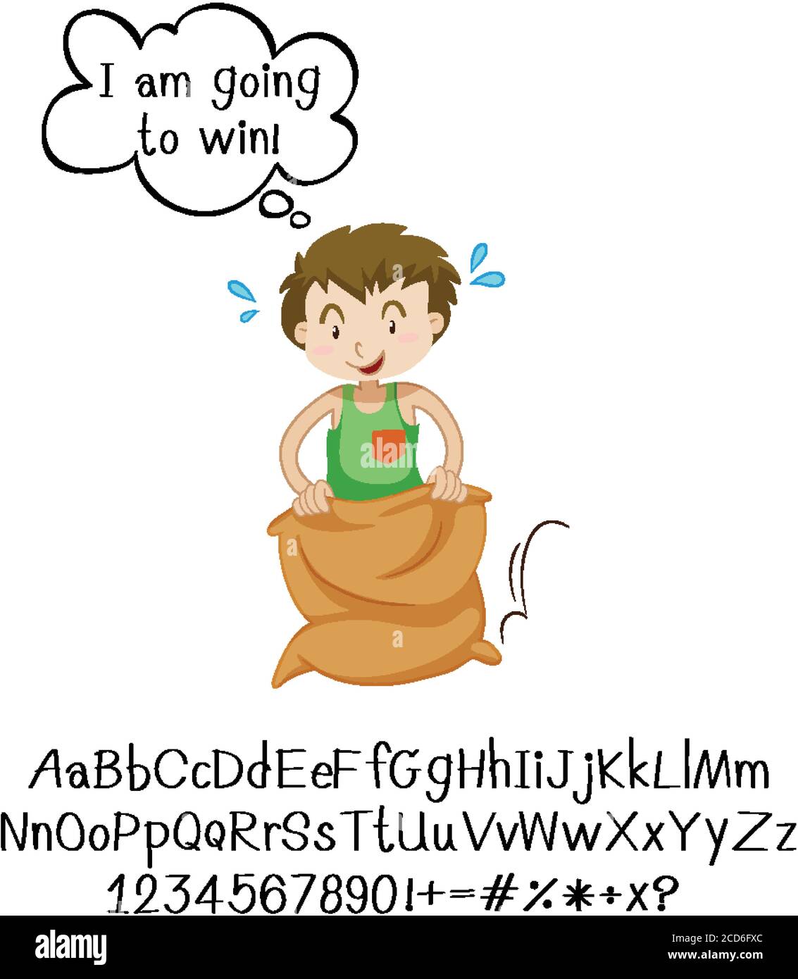 English phrase with people in actions on white background illustration ...