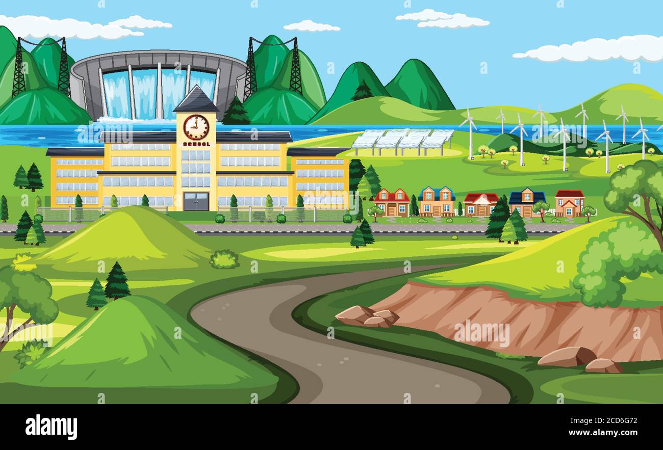 River road school Stock Vector Images - Alamy