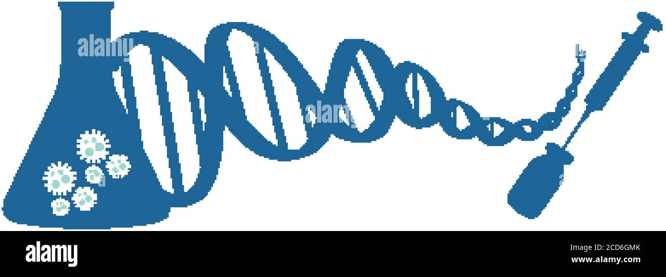 Laboratory transparent glassware instruments with syringes and vials ...