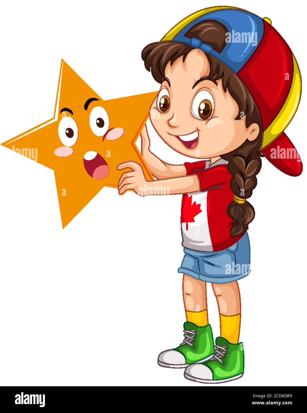 Girl holding math shape illustration Stock Vector Image & Art - Alamy