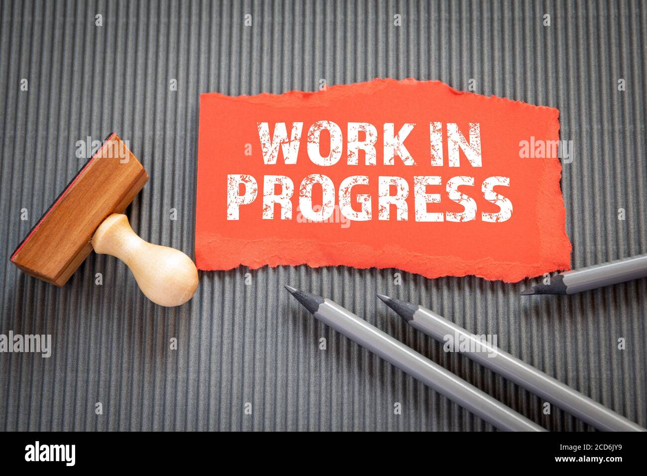 Work in progress stamp hi-res stock photography and images - Alamy