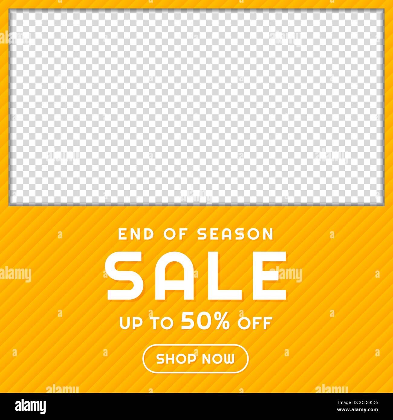 Sale banner frame design yellow pattern background with space. vector ...