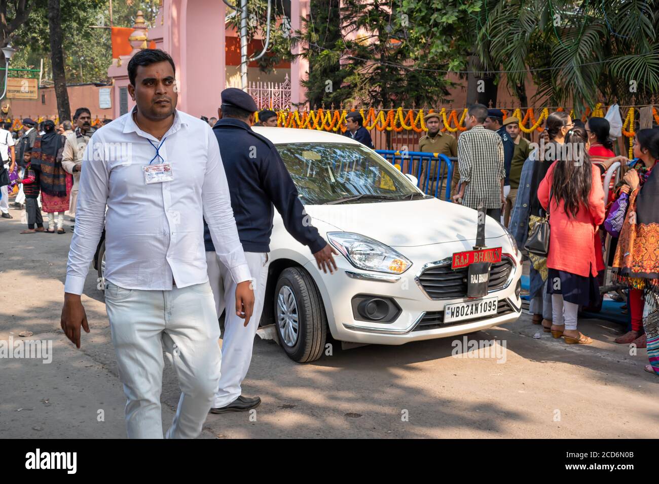 Governor’s car has arrived in Ramakrishna Math during Kolpotoru Utsab ...