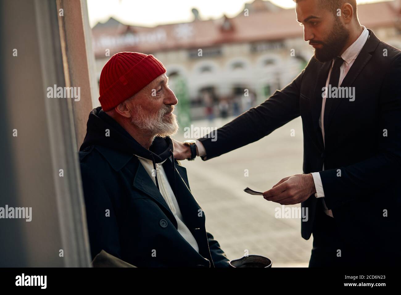 Sad business man walking street hi-res stock photography and images - Alamy