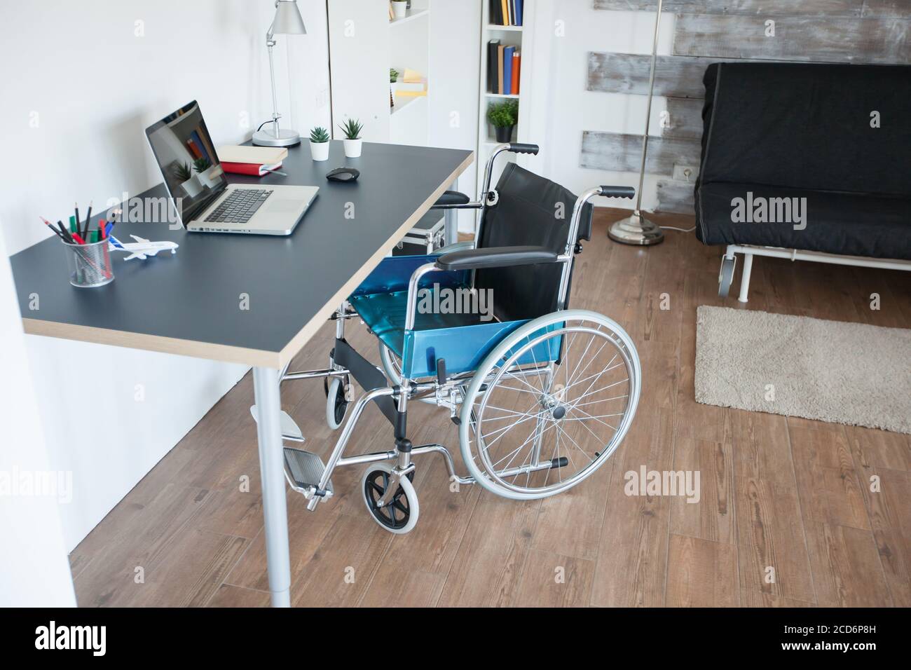 Wheelchair for handicapped patient with mobility disability. No patient ...