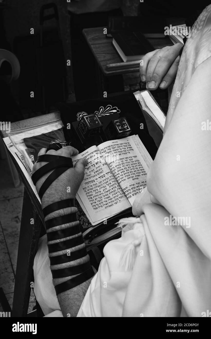 Tefillin Black and White Stock Photos & Images - Alamy