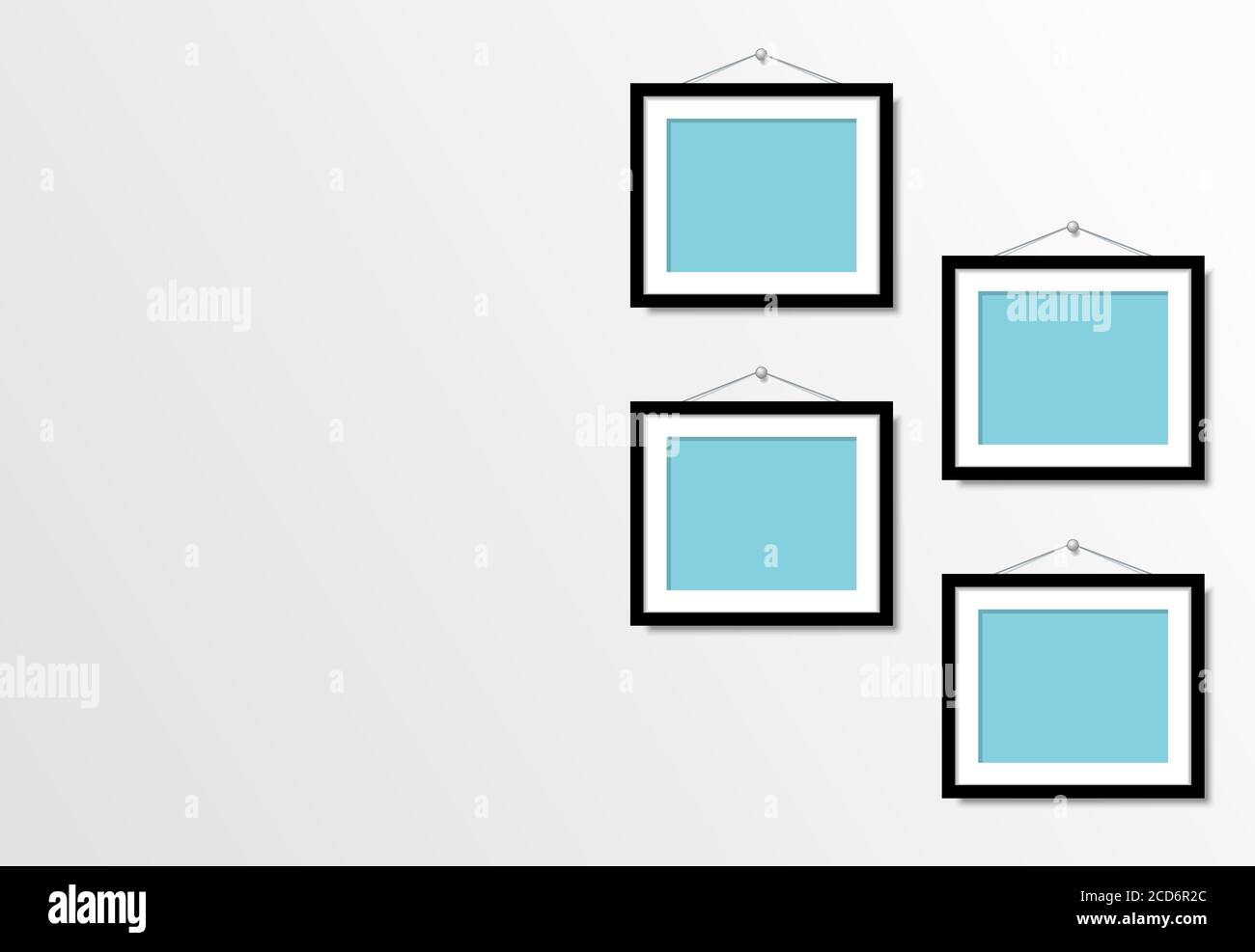 Set Empty frames for photos or pictures hanging on the wall. Frame for ...