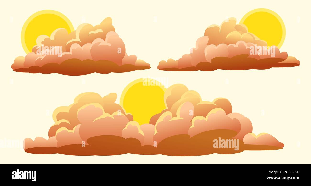 Set of cartoon clouds Stock Vector Image & Art - Alamy