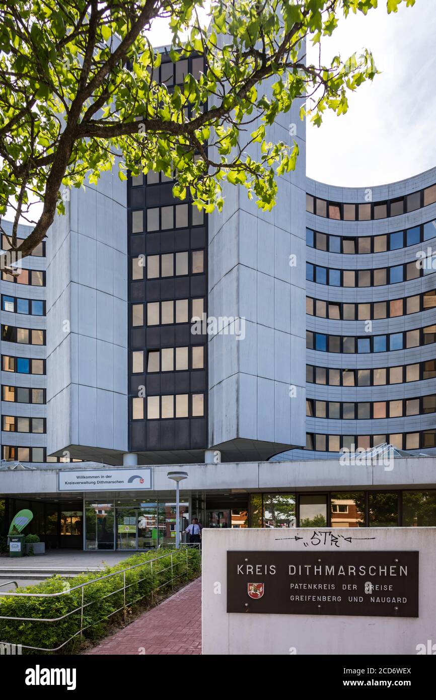 District building of the Dithmarschen district in Heide Stock Photo - Alamy