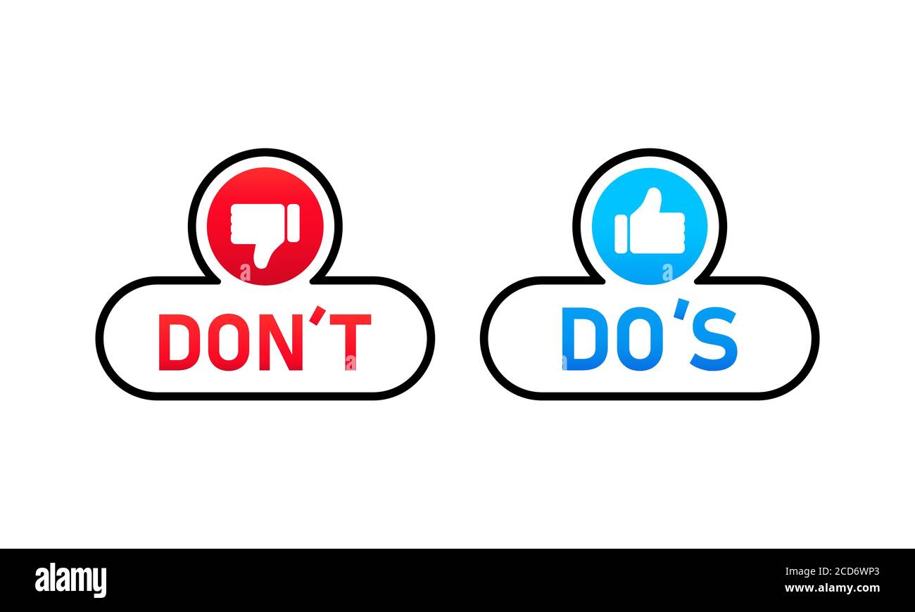 Dos donts icon vector Stock Vector Images - Alamy