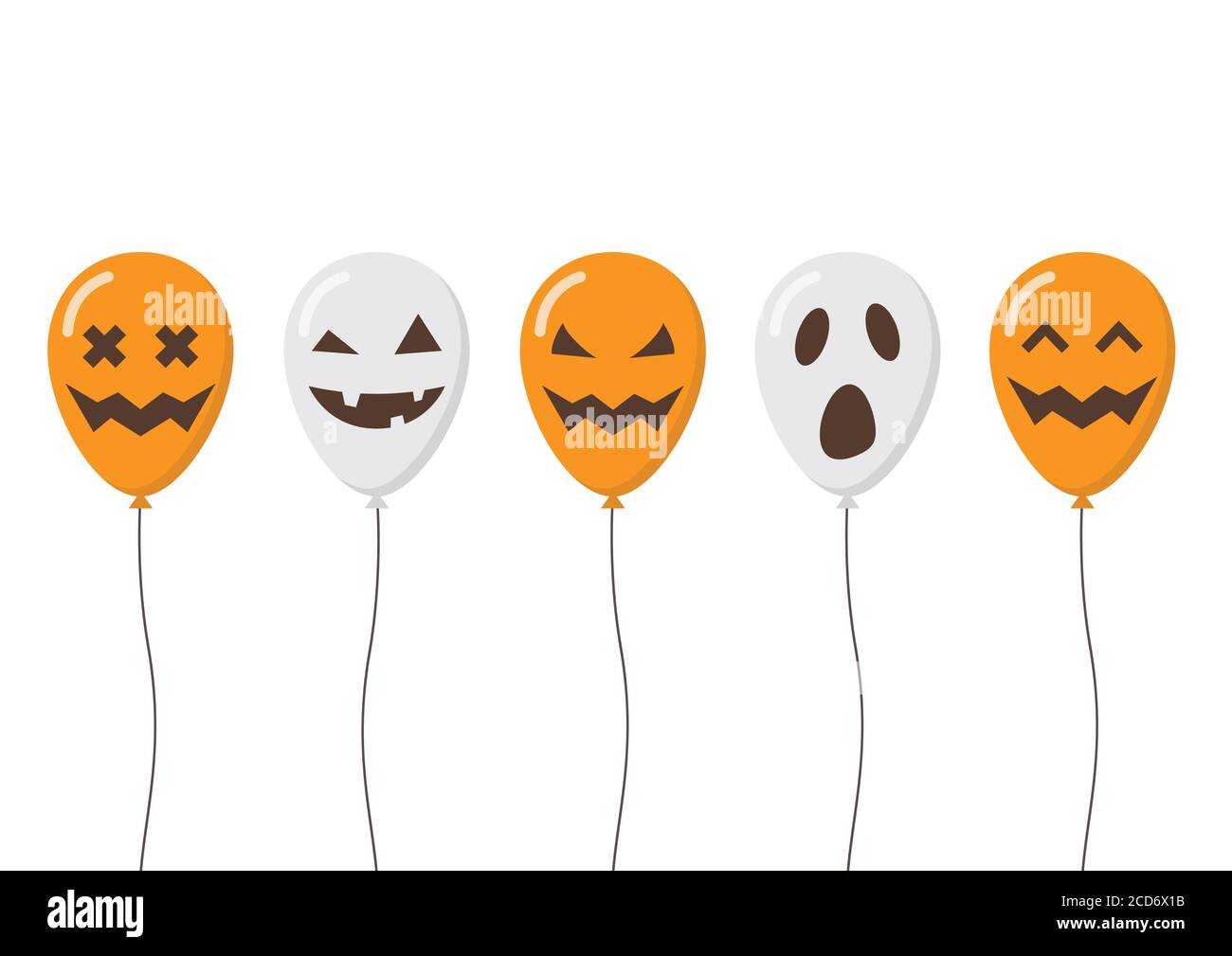 Scary air balloons for halloween. Vector illusration Stock Vector Image ...