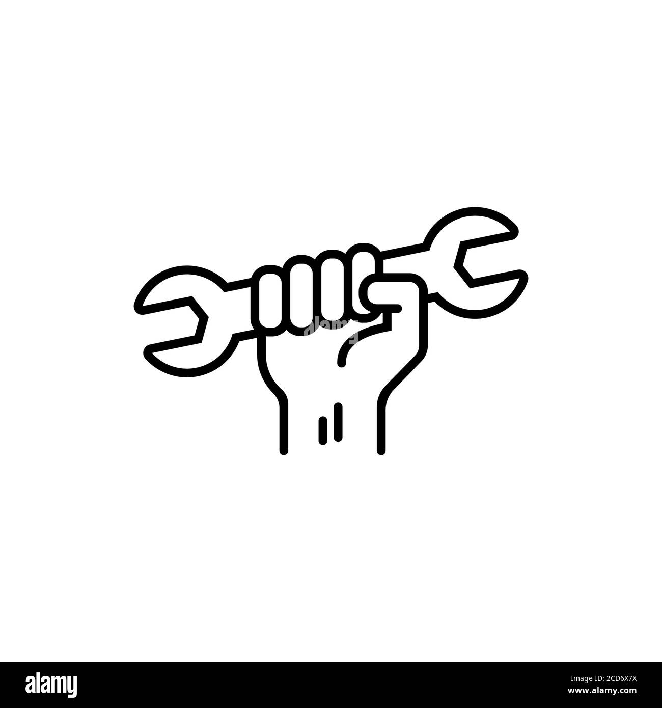 Handyman logo vector design Black and White Stock Photos & Images - Alamy