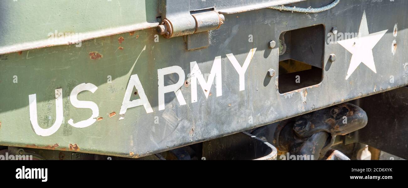 Lettering US Army Panorama background Stock Photo - Alamy